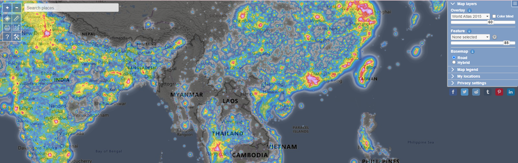 Light Pollution Map Online